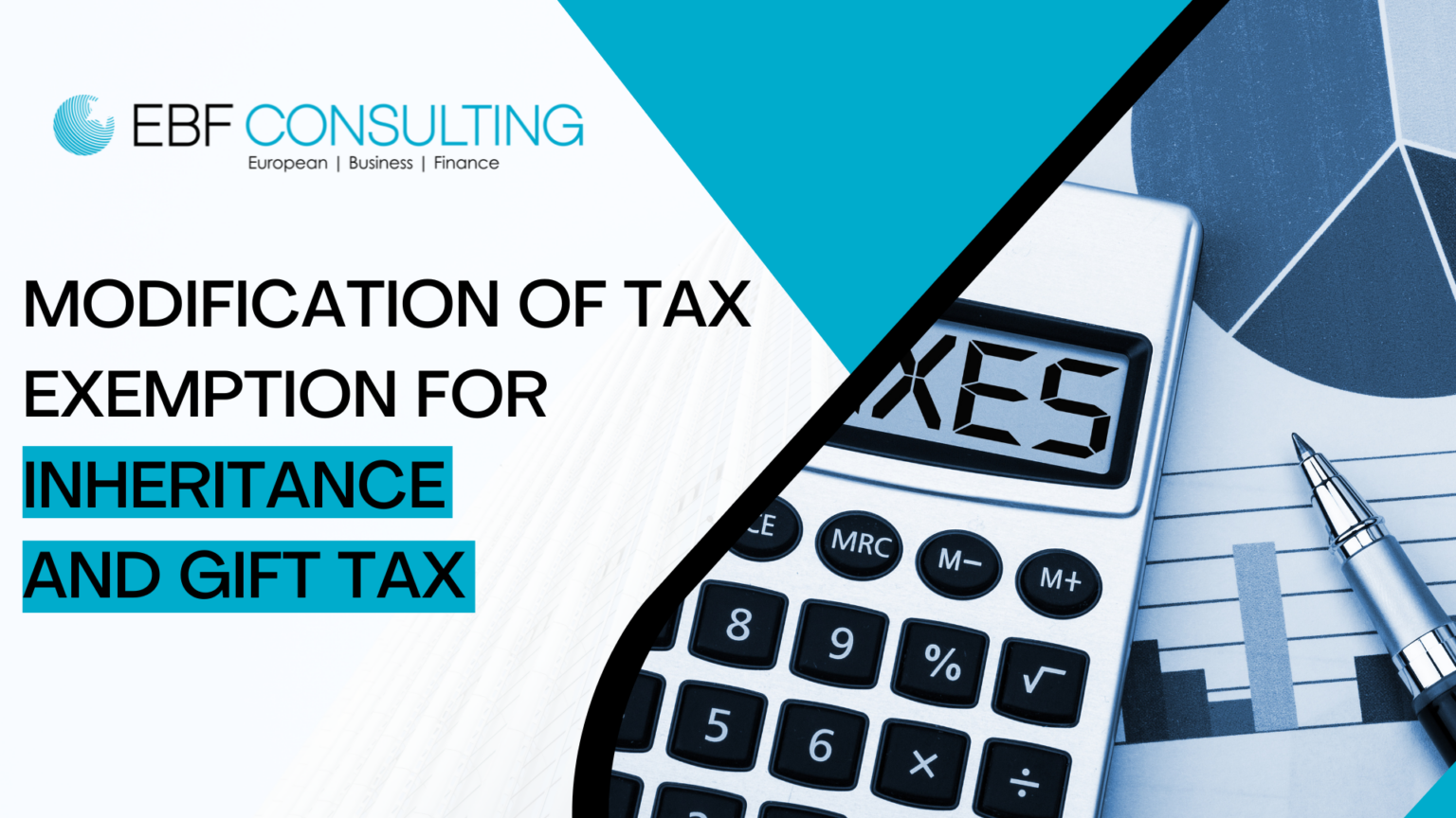 INFORMATION NOTE – MODIFICATION OF TAX EXEMPTION FOR INHERITANCE AND ...